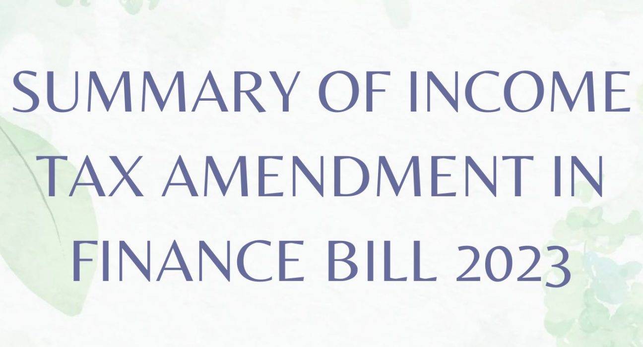 Income Tax Amendment In Finance Bill 2023 Easy Summary TaxLedgerAdvisor